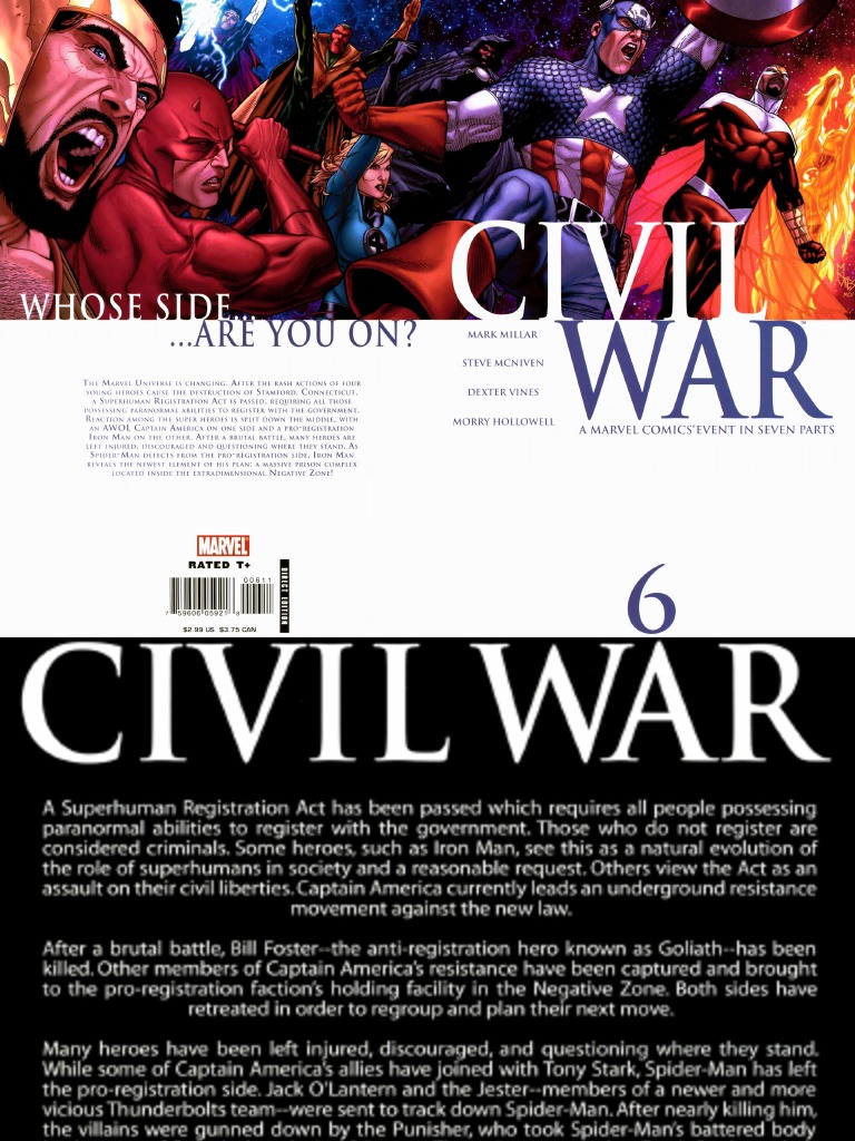 Marvel Comics - Civil War (6 of 7) PDF | PDF | Unrest