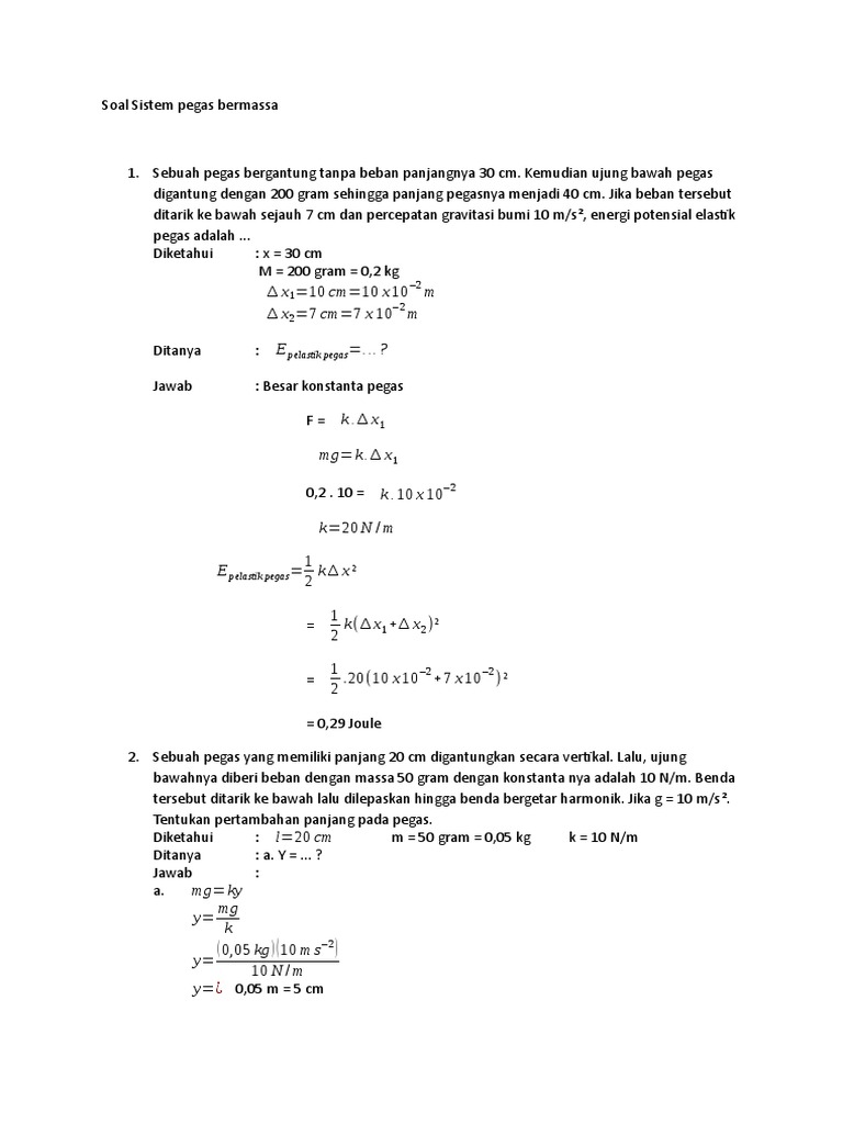 Proyek 2 Sistem Pegas Bermassa | PDF