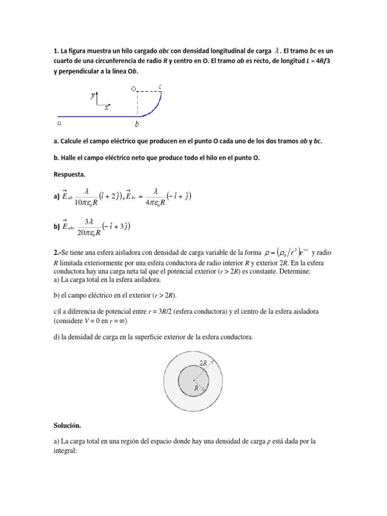 Hoja Adicional | PDF | Campo eléctrico | Esfera