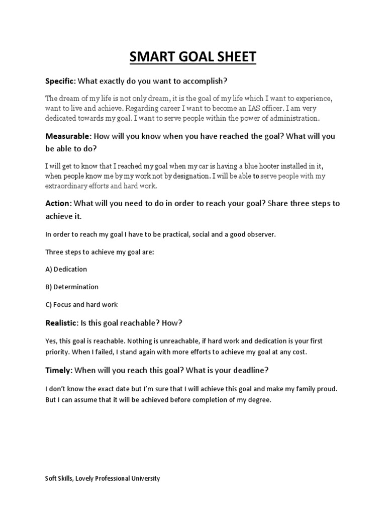 Lecture5!5!19826 Goal Sheet | PDF