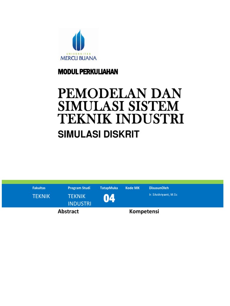 Modul Pemodelan Dan Simulasi Sistem Industri (TM5) | PDF