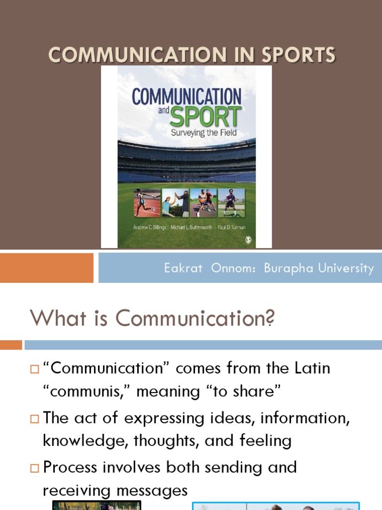 4 - Communication in Sports | PDF | Nonverbal Communication | Communication