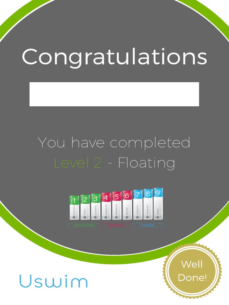 Level 2 Uswim Certificate | PDF