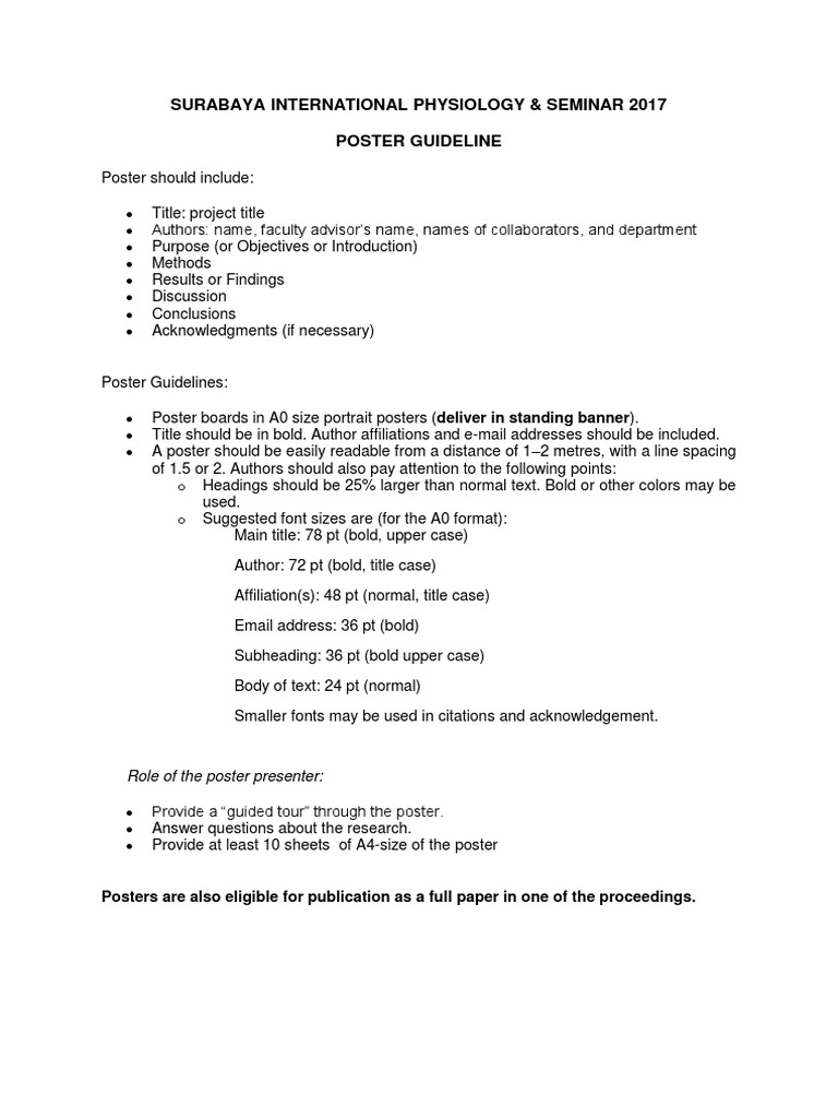 Guideline Posters | PDF