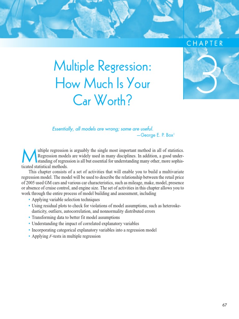 Kuiper Ch03 PDF | PDF | Regression Analysis | Errors And Residuals