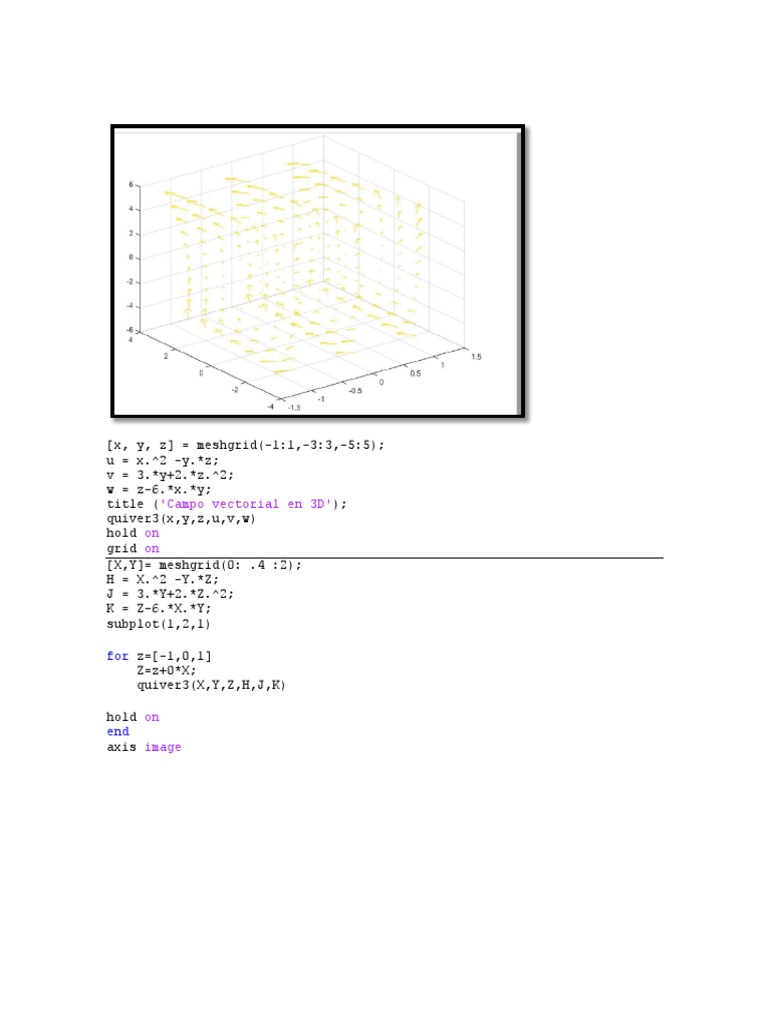 'Campo Vectorial en 3D' On On | PDF