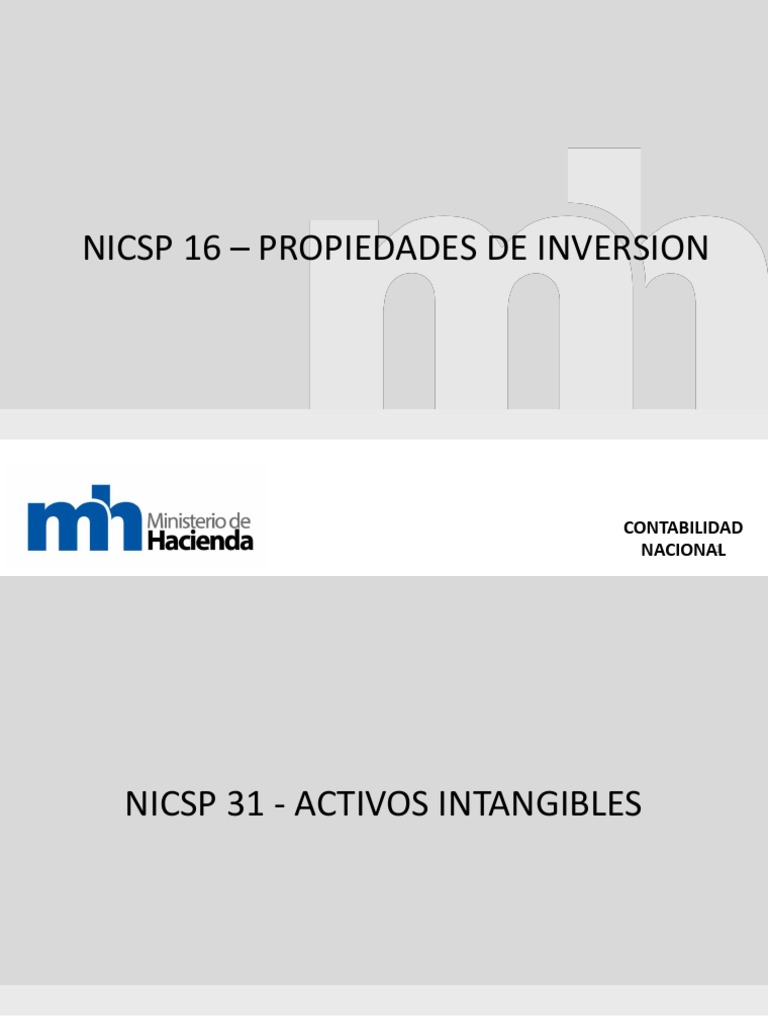Nicsp 31 | PDF | Amortización (Negocio) | Activo intangible