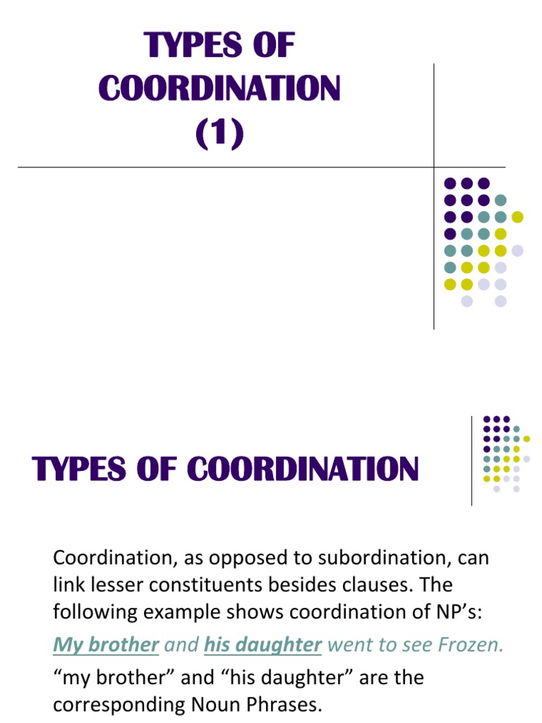 Types of Coordination 1 | PDF | Clause | Predicate (Grammar)