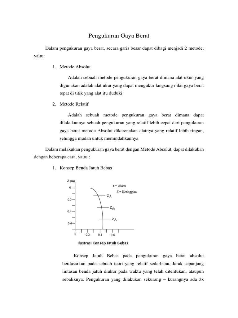 Metode Pengukuran Gaya Berat | PDF