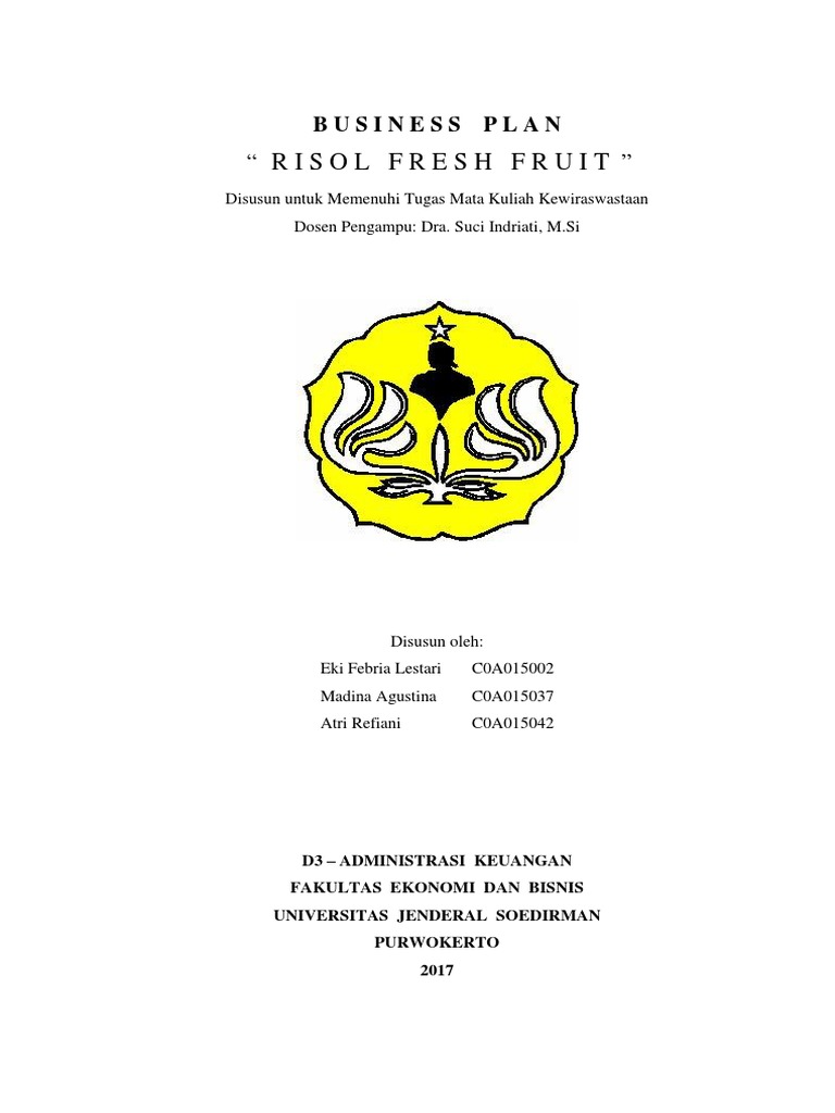 Rencana Bisnis Risol Fresh Fruit | PDF | Bisnis | Gaya Hidup