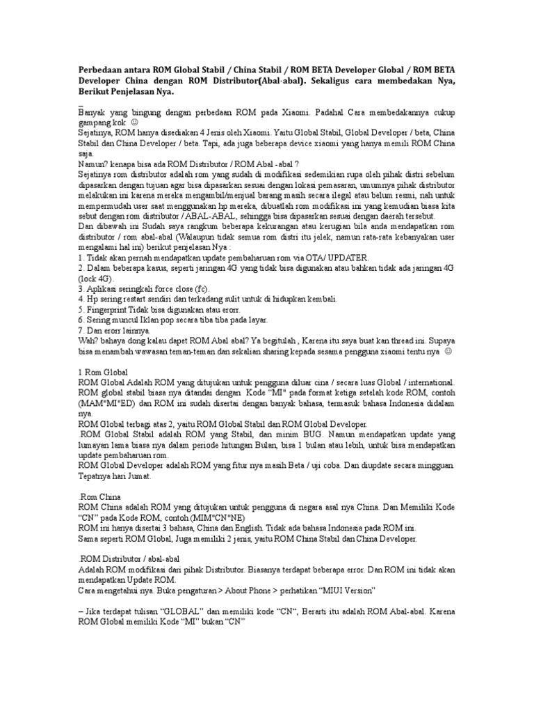 Perbedaan Rom Asli Dan Rom Abal - Abal | PDF