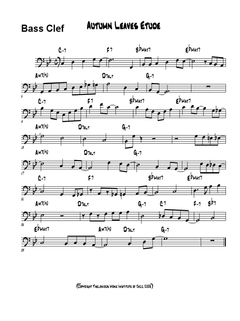 Autumn Leaves Bass | PDF | Loisirs