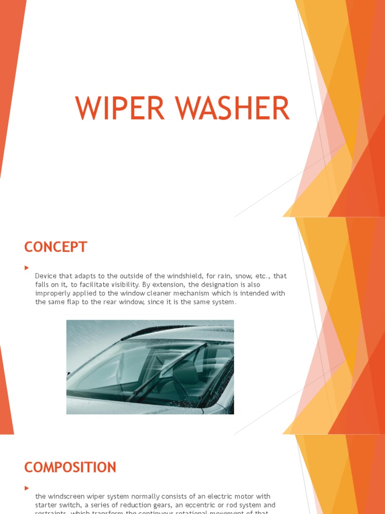 Wiper Washer System Overview and Types | PDF | Technology & Engineering