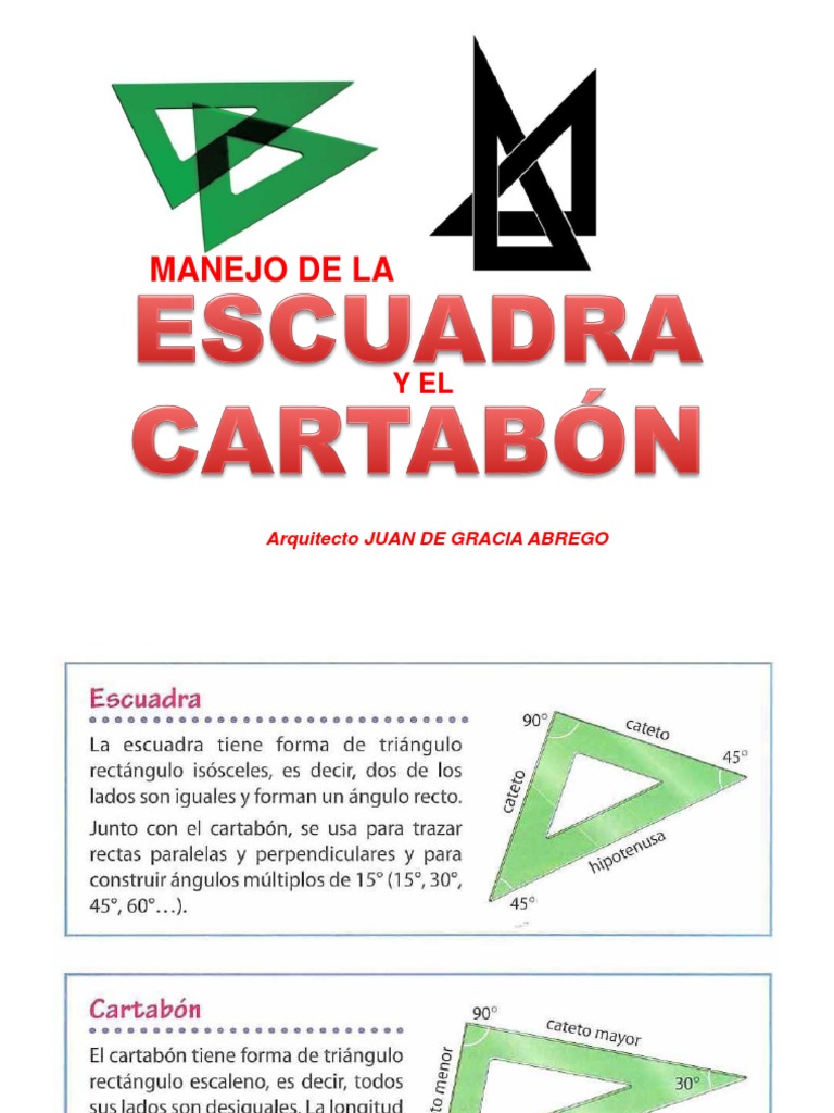 Manejo de La Escuadra y El Cartabon | PDF