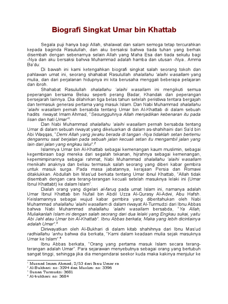 Biografi Umar Bin Khotob | PDF