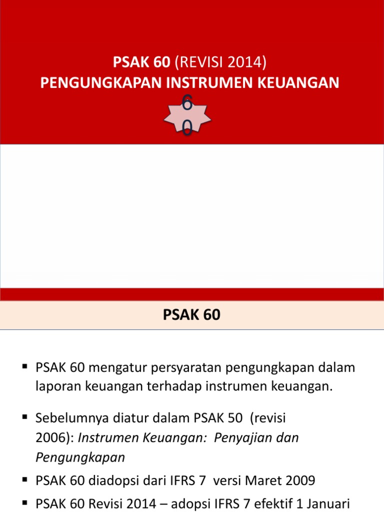 Perubahan PSAK 60: Pengungkapan Keuangan | PDF