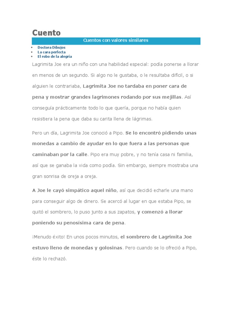 Cuento-Abril, Niña Llorona | PDF | Ocio