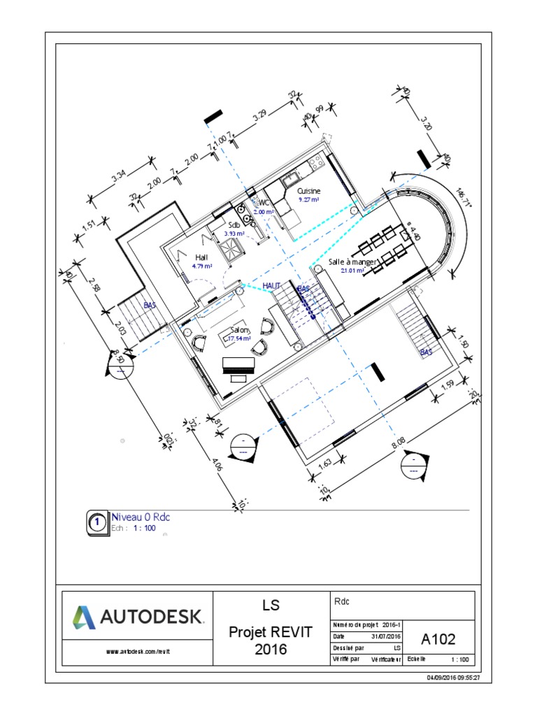 Projet REVIT 2016 LS A102: Niveau 0 RDC | PDF