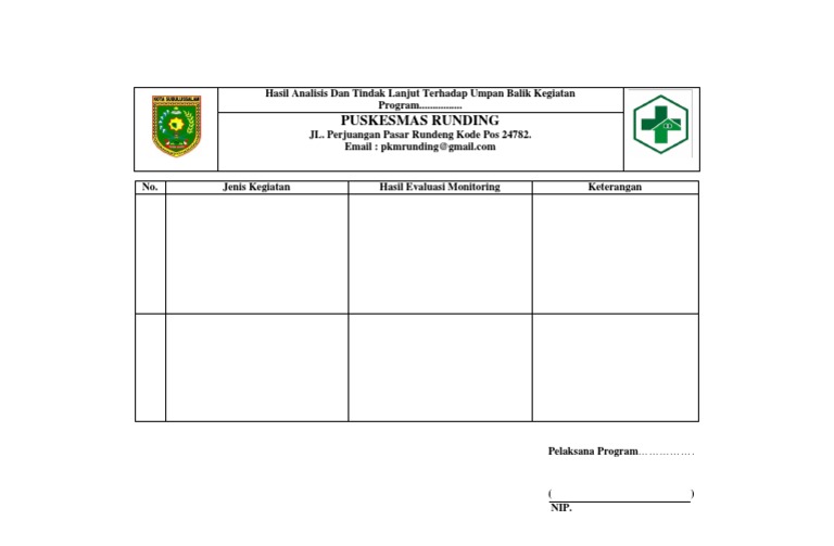 Bukti Evaluasi Terhadap Tindak Lanjut Keluhan Dan Umpan Balik | PDF