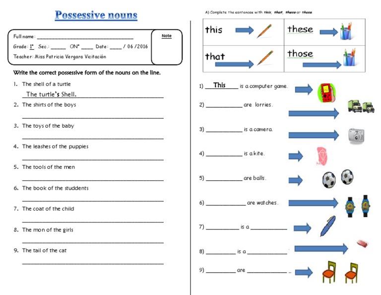 Possessive Nouns | PDF