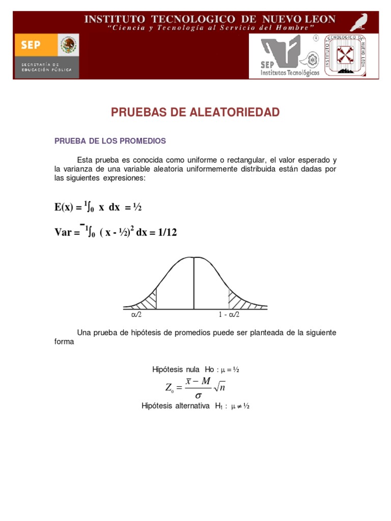4 Pruebas de Aleatoriedad | Teoría de probabilidad | Aleatoriedad