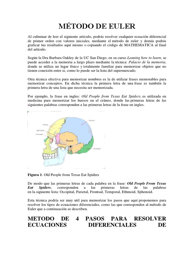 Método de Euler | PDF | Ecuaciones | Ecuaciones diferenciales