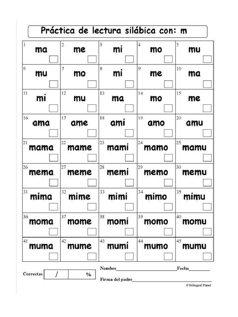 Actividades Con La M | PDF