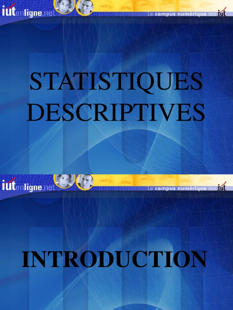 Cours Statistiques-Descriptives-Eudiant - Copie | PDF | Statistiques ...