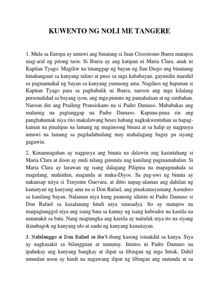 Buod NG Noli Me Tangere At El Filibusterismo PDF, 41% OFF