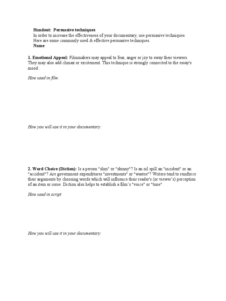 Documentary Persuasive | PDF | Career & Growth