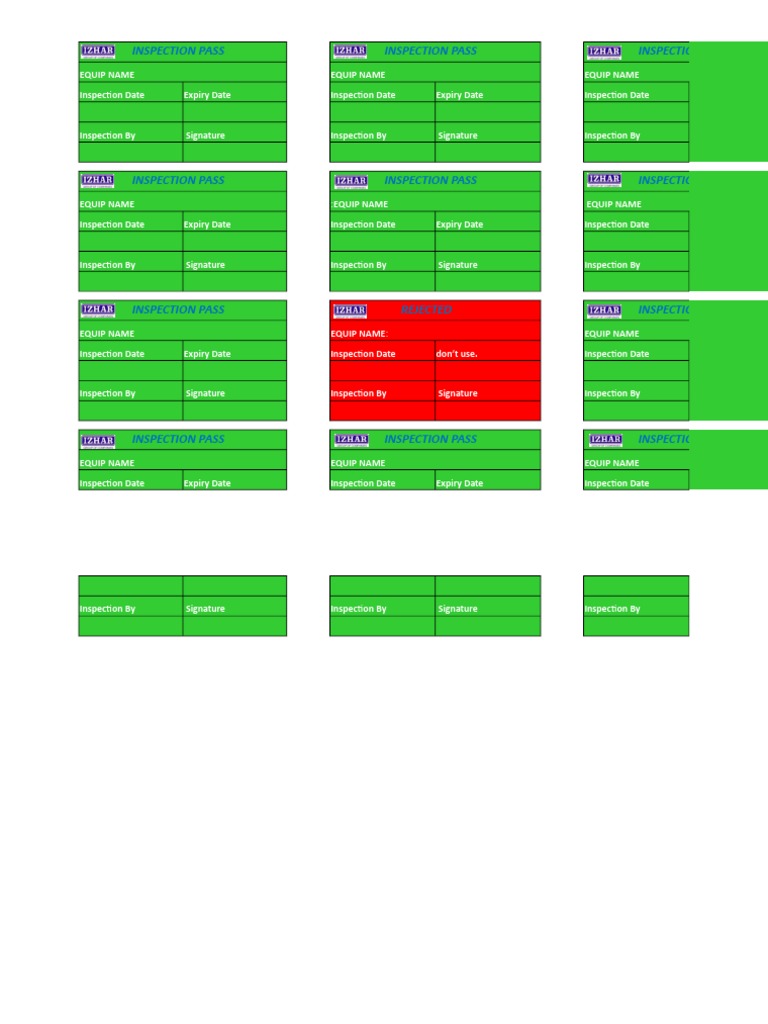 Inspection Pass Inspection Pass Inspection Pass | PDF | Business