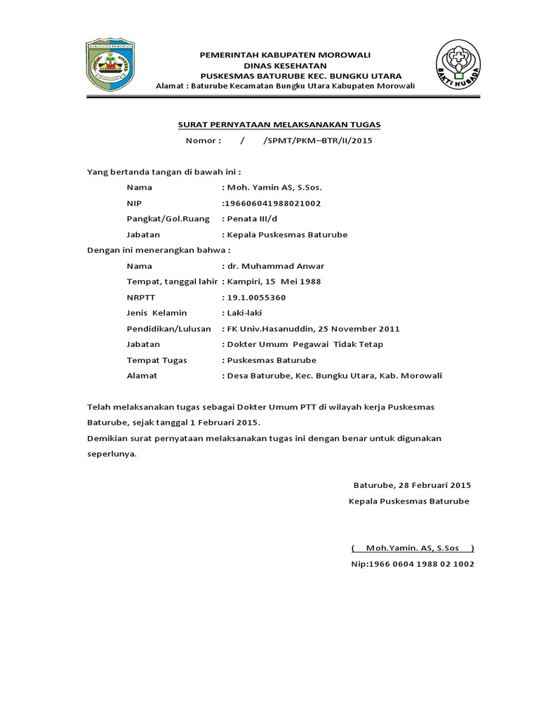 SPMT Dokter PTT Anwar | PDF | Pengembangan Diri