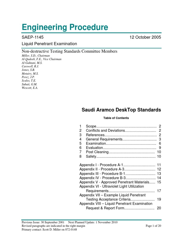 Saep 1145 | PDF | Nondestructive Testing | Applied And ...