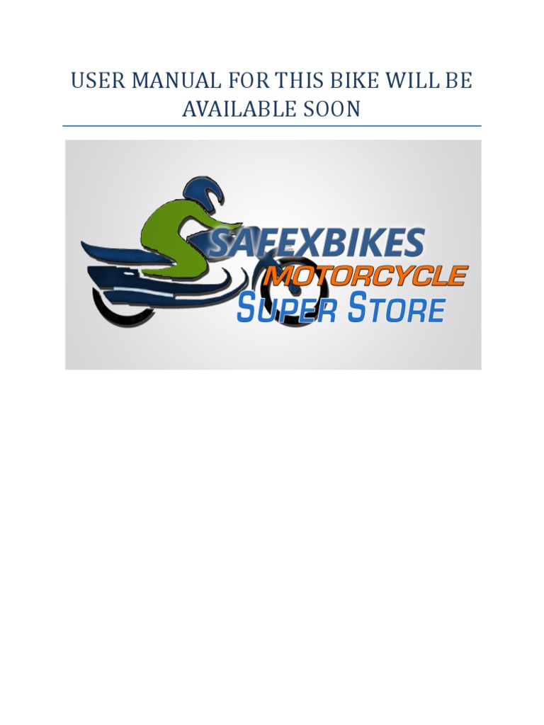 Upcoming Bike User Manual Availability | PDF