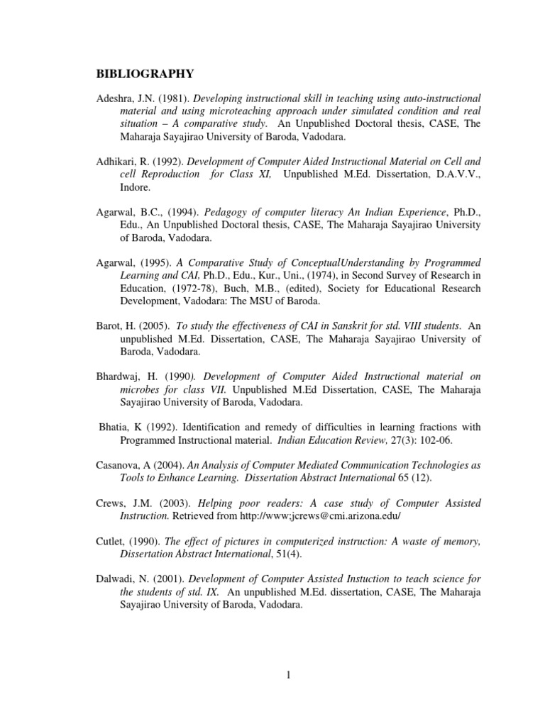 14. bibiliography | Thesis | Educational Technology