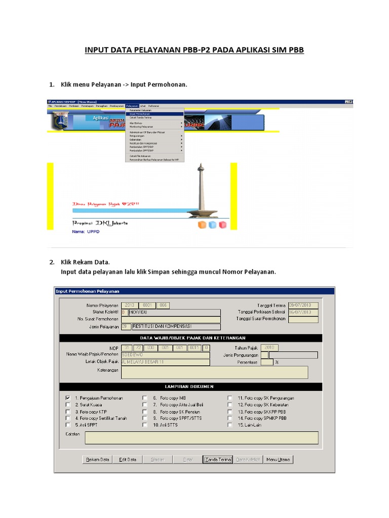 Tutorial Input Data Kompensasi PBB | PDF