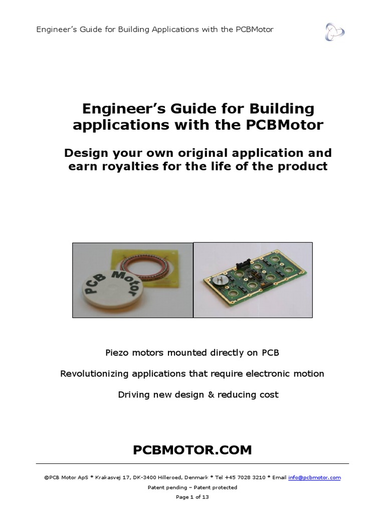 Pcbmotor Engineers Guide | PDF | Printed Circuit Board | Piezoelectricity