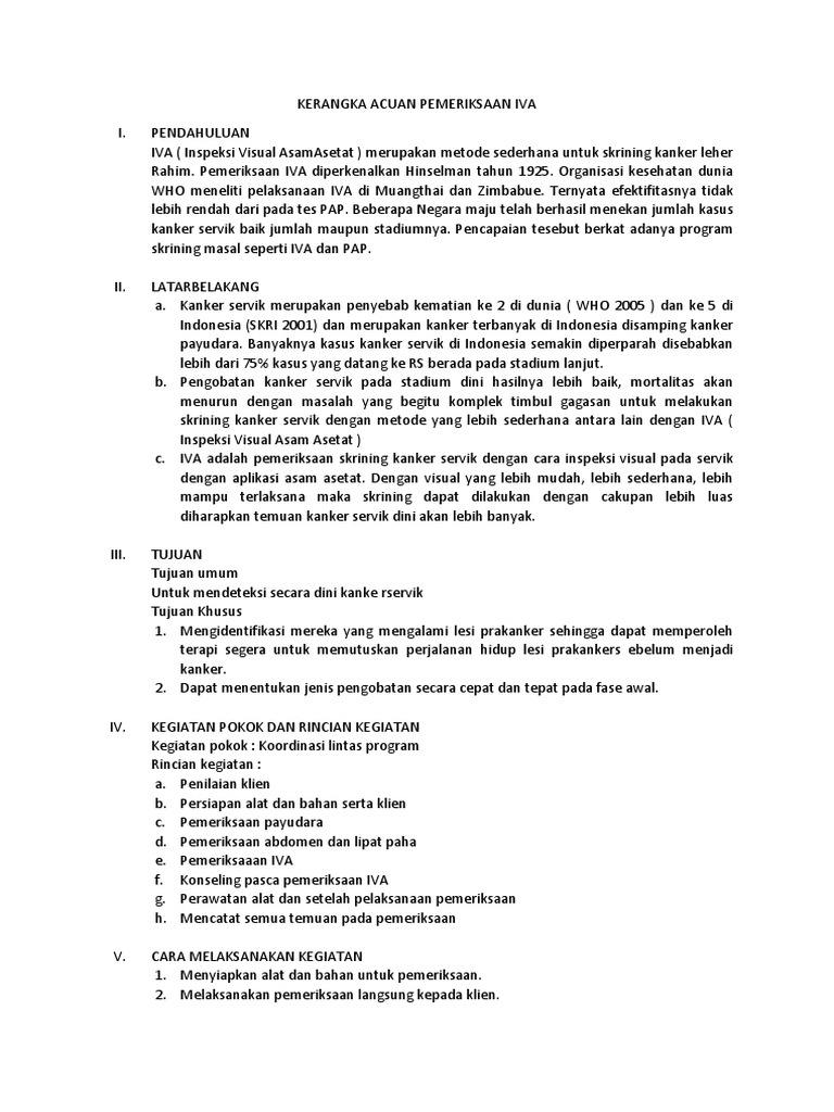 IVA Screening Guide | PDF