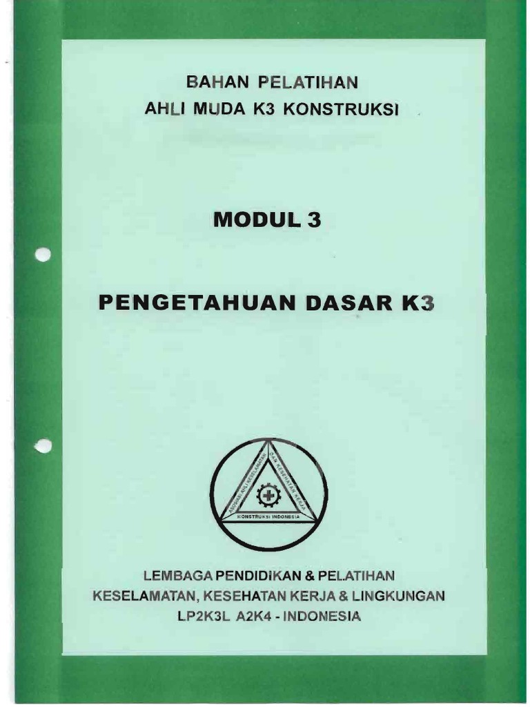 Modul 3. Pengetahuan Dasar K3 | PDF