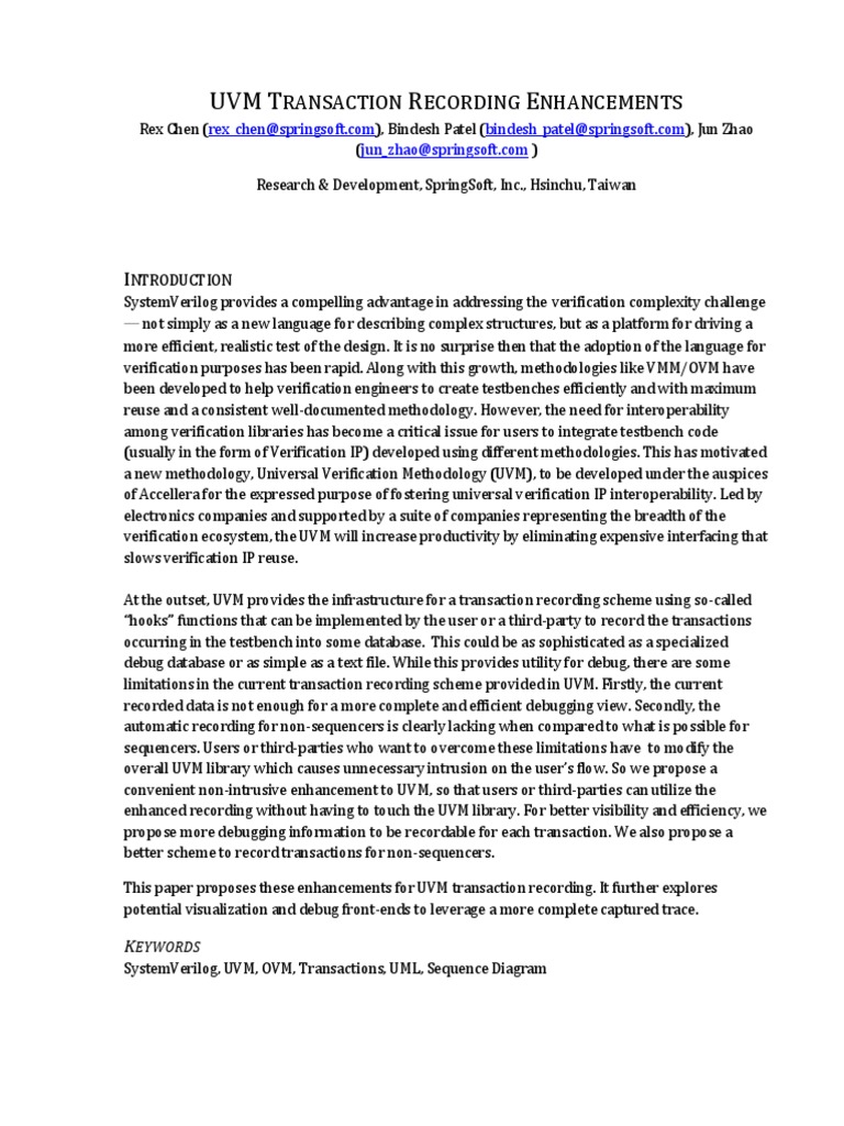 Uvm Transaction Recording | PDF | Unified Modeling Language | Database ...