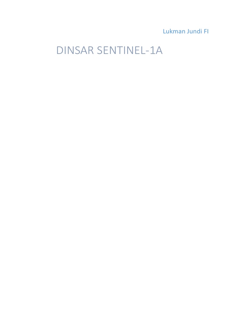 Tutorial DINSAR | PDF