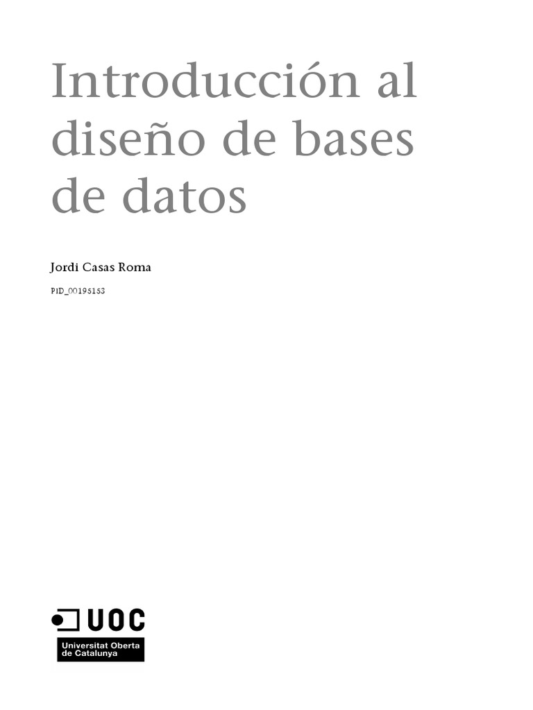 1 - Introducción Al Diseño de BD | PDF | Bases de datos | SQL