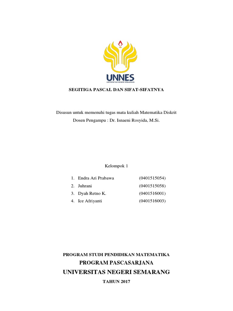 Sifat dan Identitas Segitiga Pascal | PDF