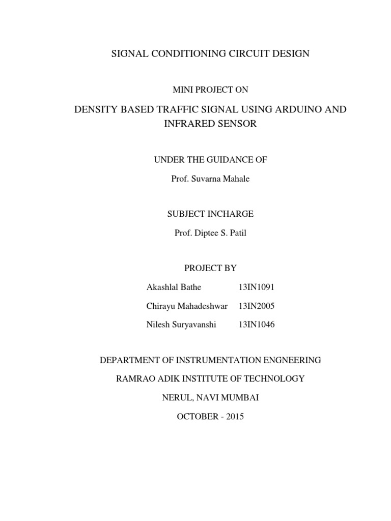 Report Traffic Signal | PDF | Traffic | Arduino