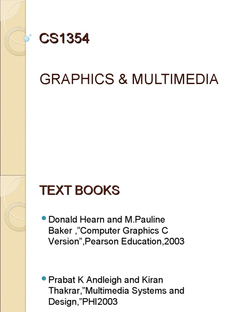 Graphics & Multimedia | PDF | Computer Monitor | Computer Graphics