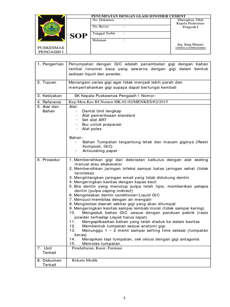 Sop Penumpatan Gic | PDF