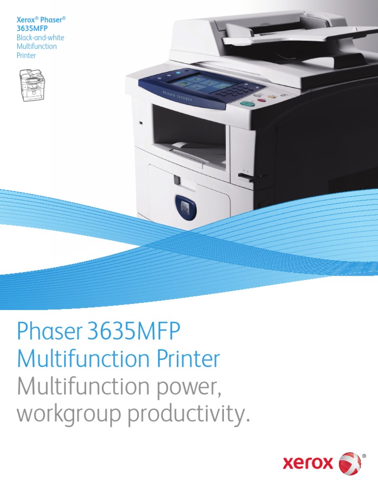 Phaser 3635MFP Multifunction Printer: Multifunction Power, Workgroup ...