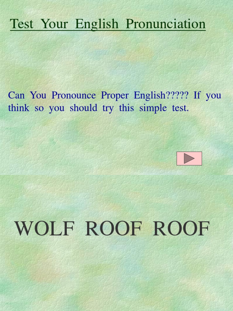 Test Your English Pronunciation | PDF