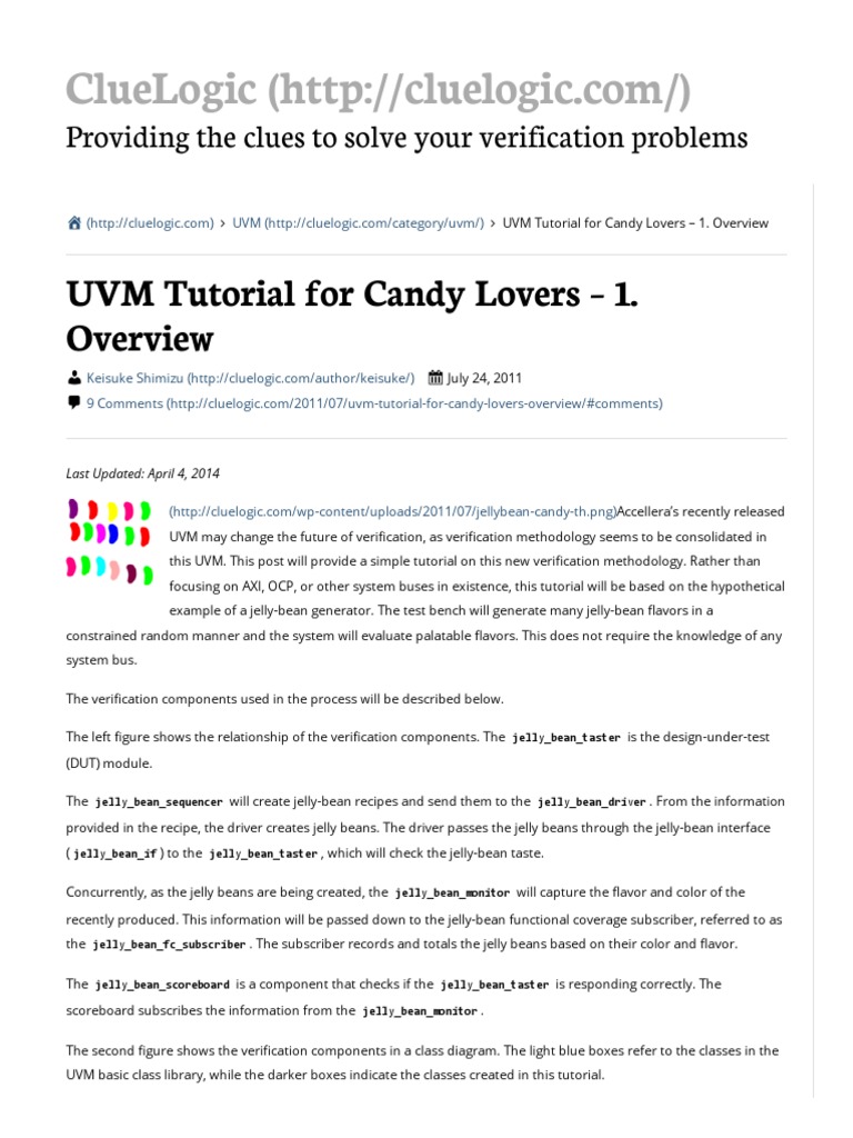 UVM Tutorial For Candy Lovers - 1 | PDF | Computer Engineering | Computer Programming