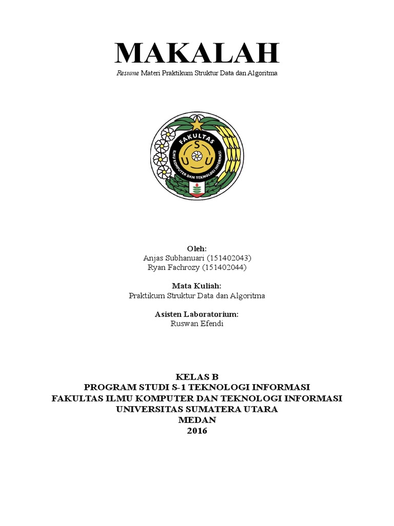 Makalah Struktur Data Dan Algoritma | PDF | Komputer